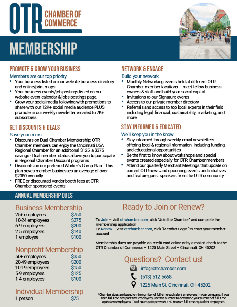 Member Benefits - Over-the-Rhine Chamber of Commerce